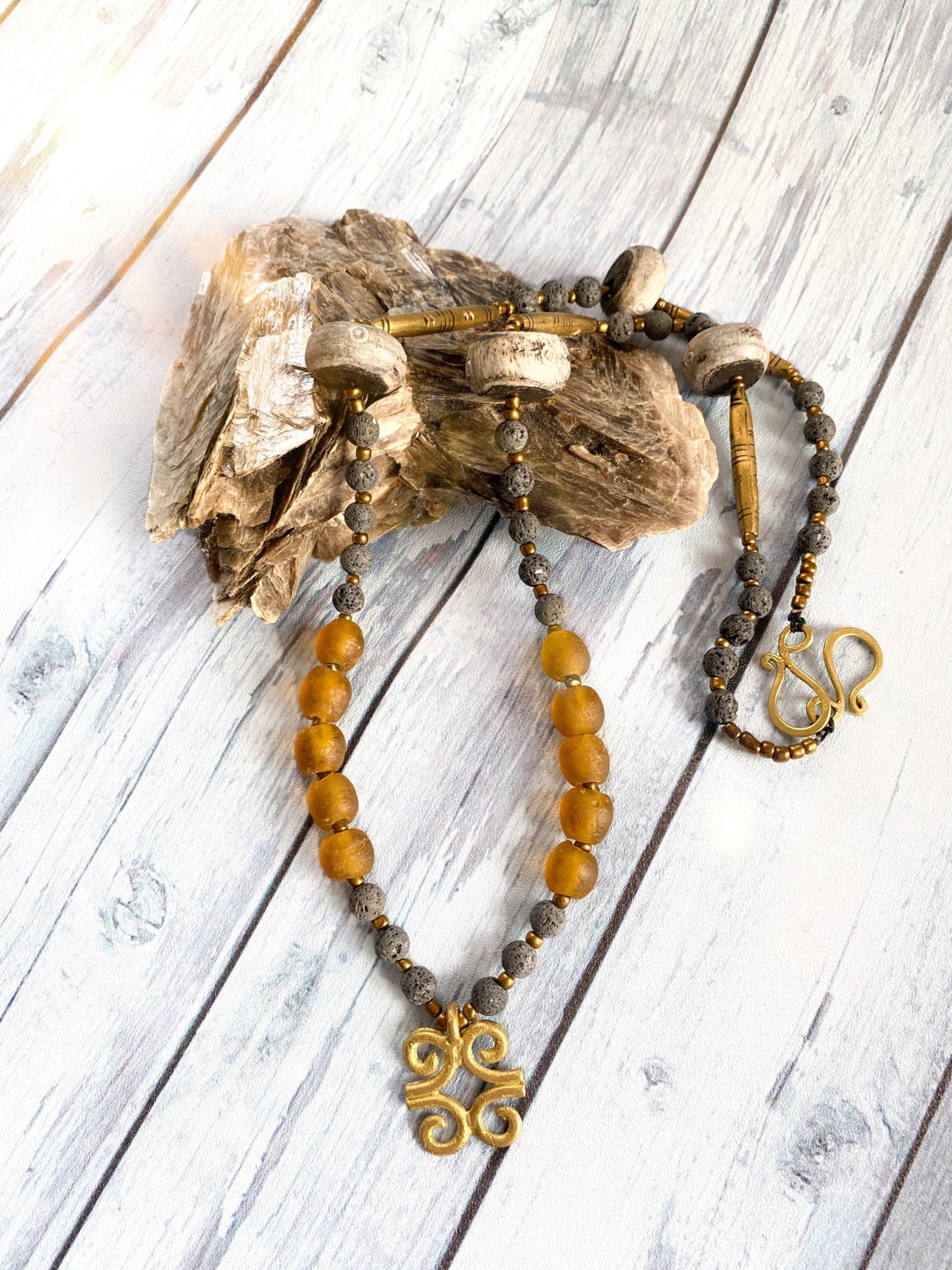 Ethnic Adornment Boho Artisan Necklace Earthy Handmade - Etsy UK