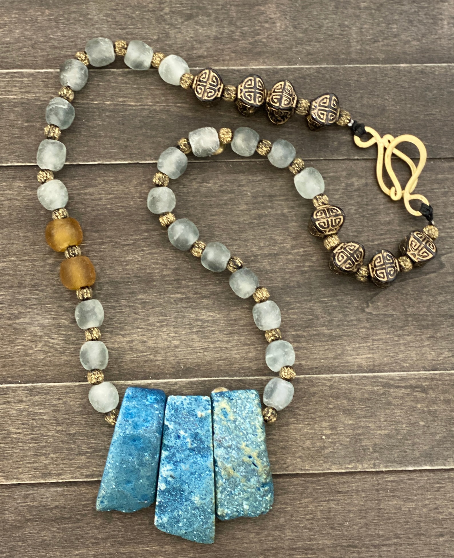 Stunning Gemstone Statement Necklace, Large Pendant Necklace, Raw Agate ...