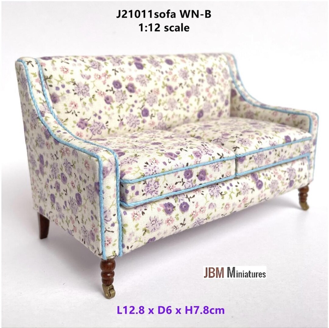 Miniature Dollhouse Diane Couch Sofa Settee JBM J21011wn-b - Etsy