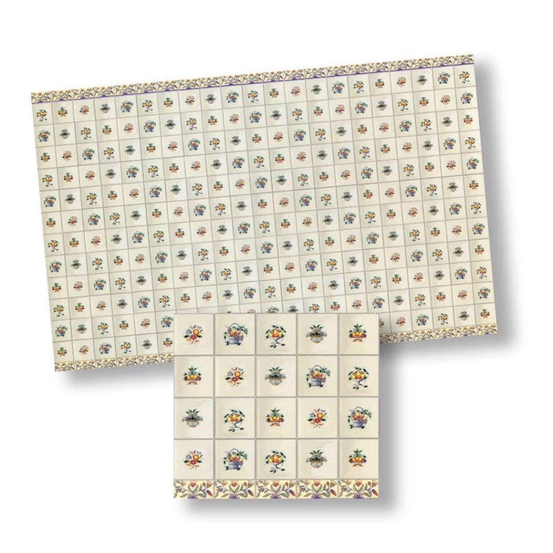 1:12 Scale Miniature Dollhouse Delft Wall Tile 34438 - Etsy