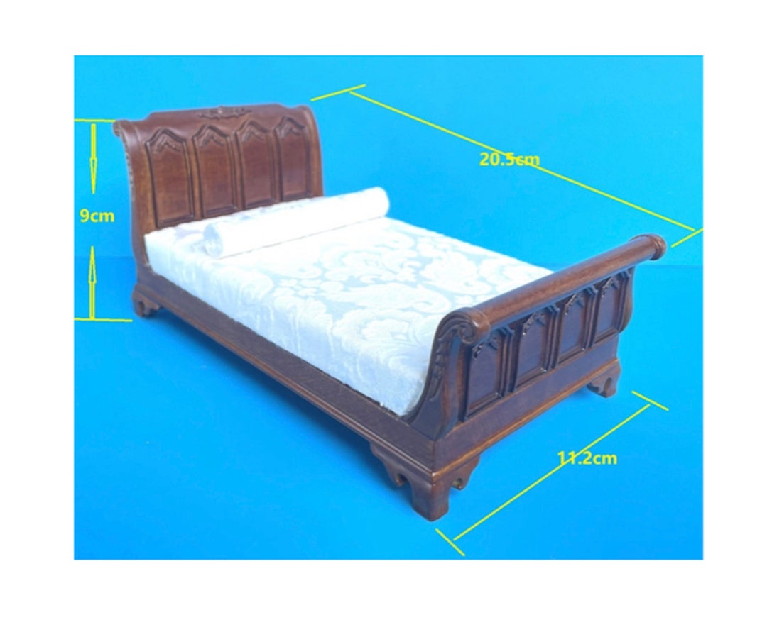 Miniature Dollhouse 1:12 Scale Sleigh Bed by JBM J0084AU - Etsy