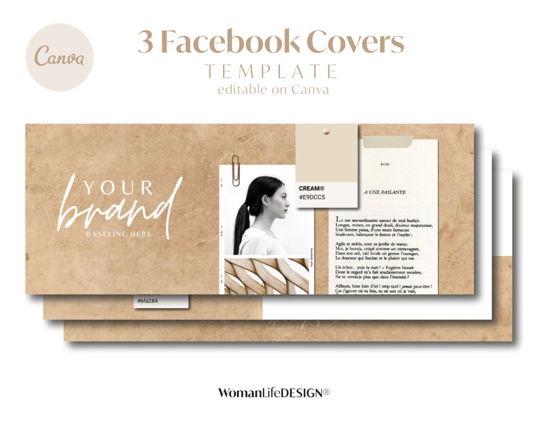3 Facebook Cover Templates I Editable on Canva I Facebook Banners for ...