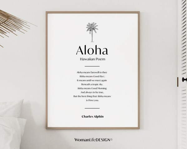 Aloha Poster I Printable Poster HD I INSTANT DOWNLOAD I - Etsy Canada