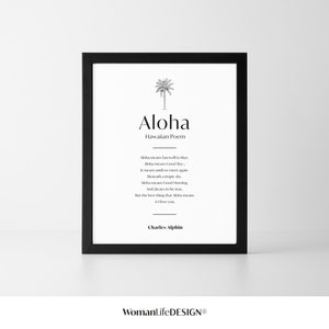 Aloha Poster I Printable Poster HD I INSTANT DOWNLOAD I Hawaiian Poem I ...
