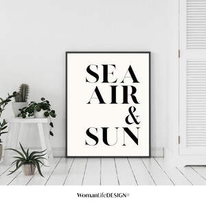 Inspirational Printable Poster HD I Sea Air Sun I INSTANT DOWNLOAD I ...