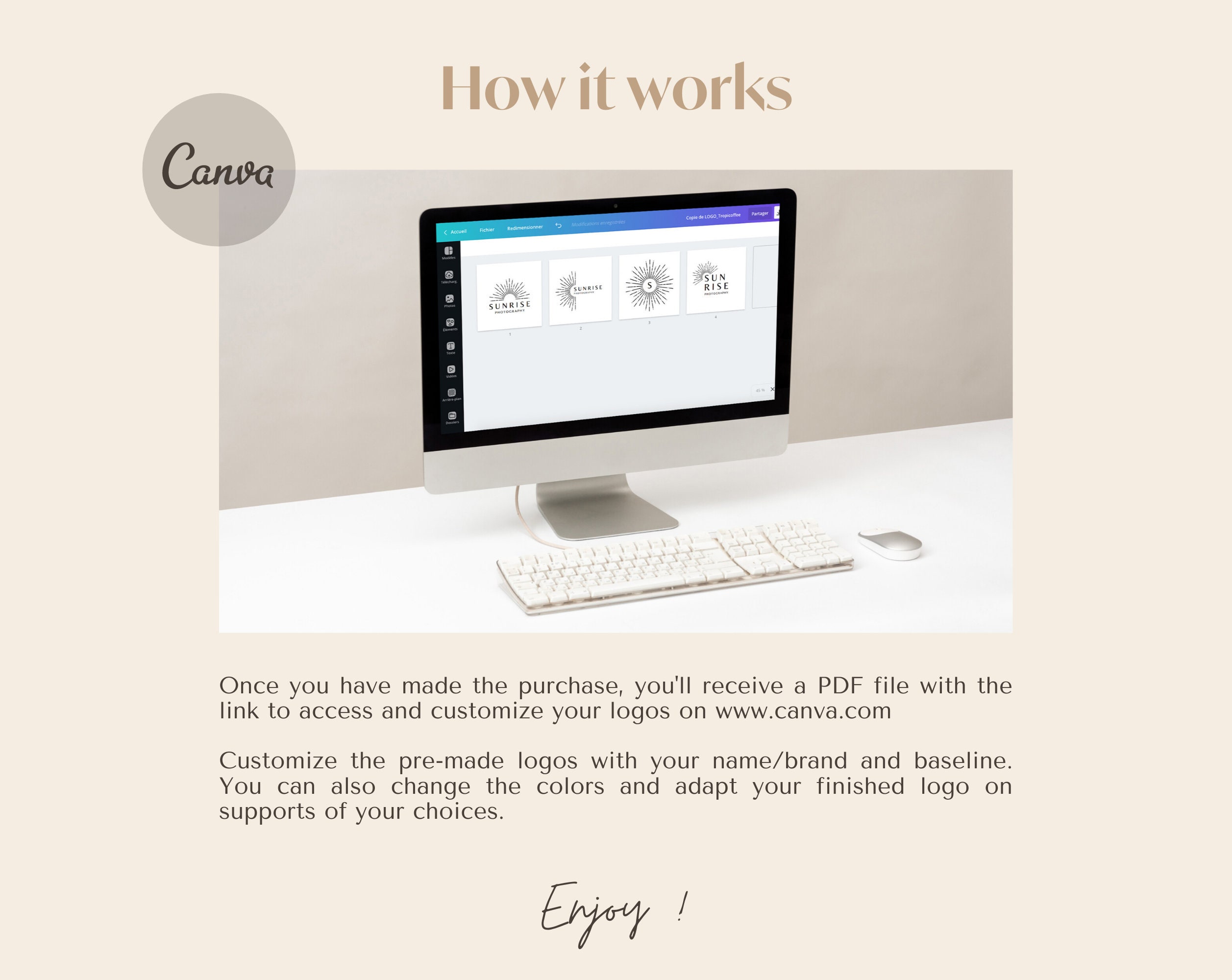 Premade Logo Design I INSTANT DOWNLOAD Logo Fully Customizable I Logo ...