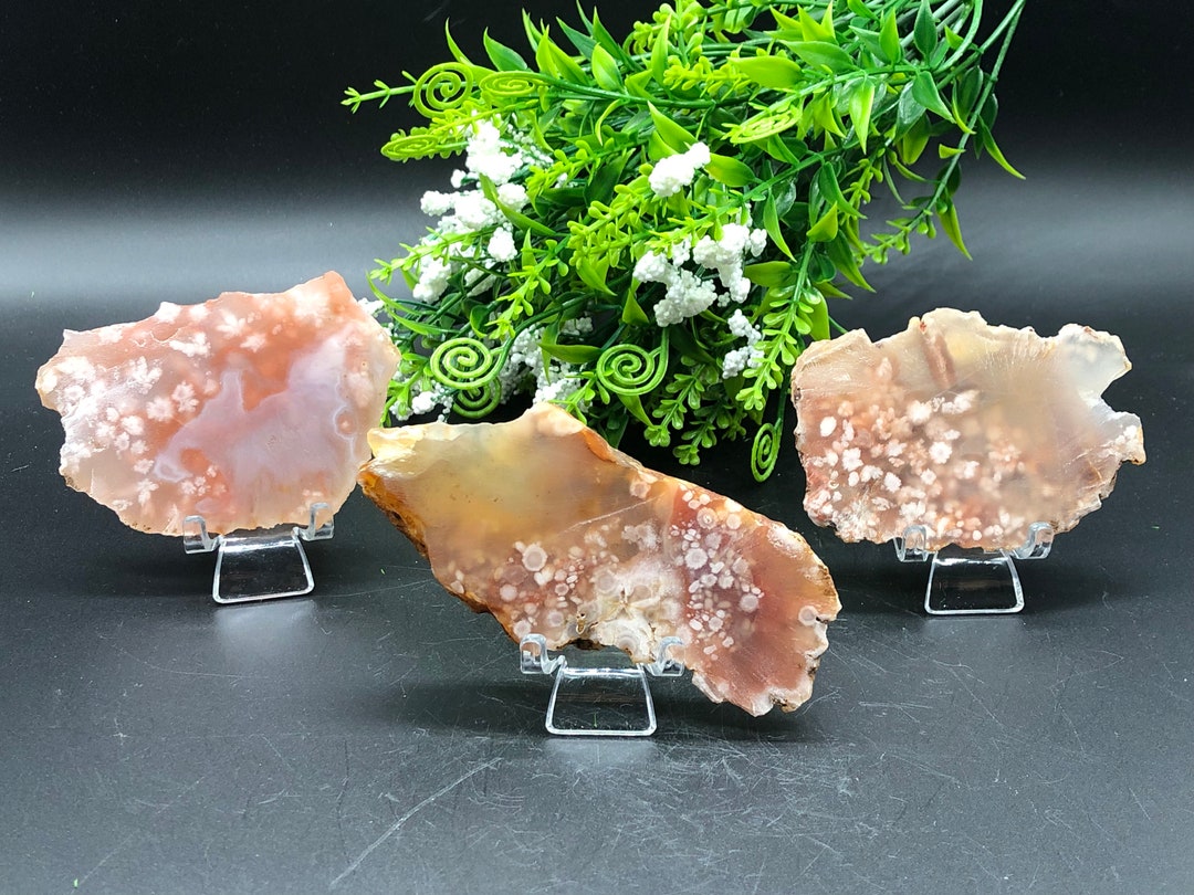 Matte Flower Agate Slab / Cherry Blossom Agate Slab / Sakura Agate Slab ...