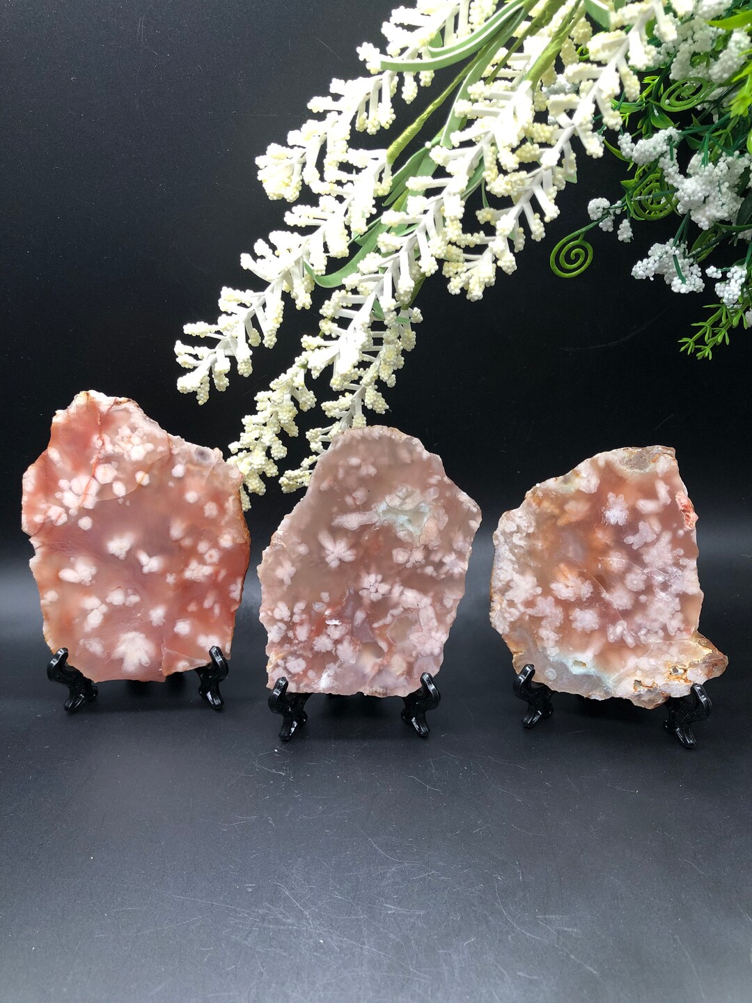 Matte Flower Agate Slab / Cherry Blossom Agate Slab / Sakura Agate Slab ...