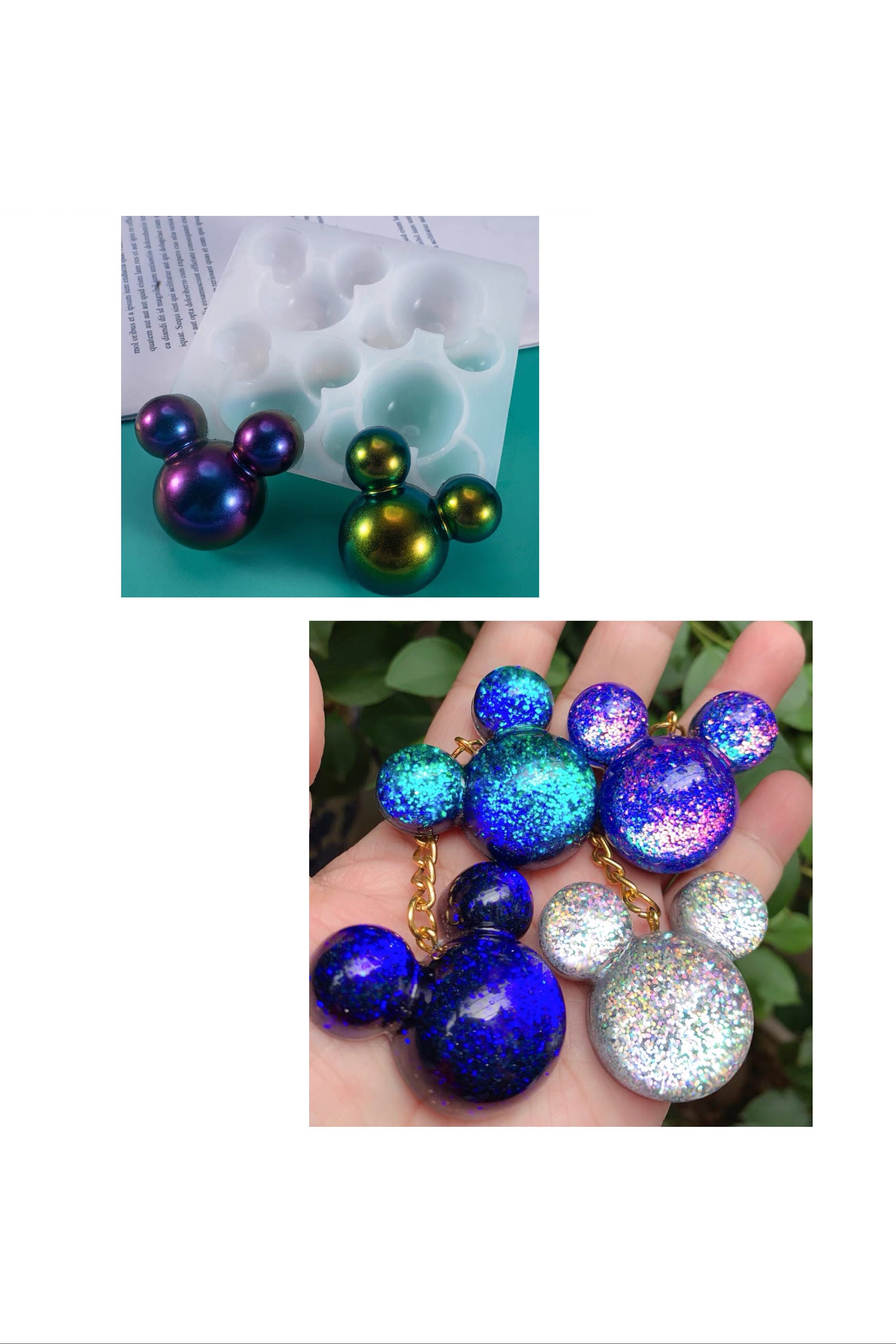 Mickey Mouse Resin Mould DIY Craft Pendant Keychain