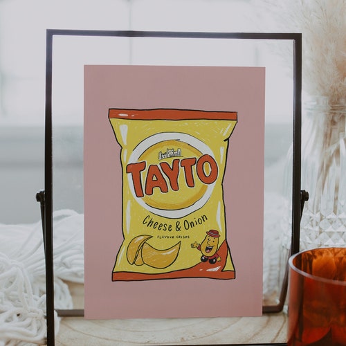 Tayto Cheese and Onion Bag of Crisps Art Print 5x7 8x10 and - Etsy UK