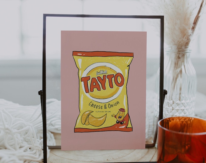 Tayto Cheese and Onion Bag of Crisps Art Print | 5x7, 8x10 and A4 ...
