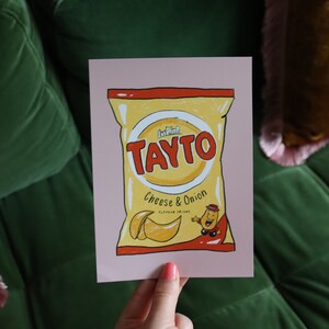 Tayto Cheese and Onion Bag of Crisps Art Print 5x7, 8x10 and A4 ...