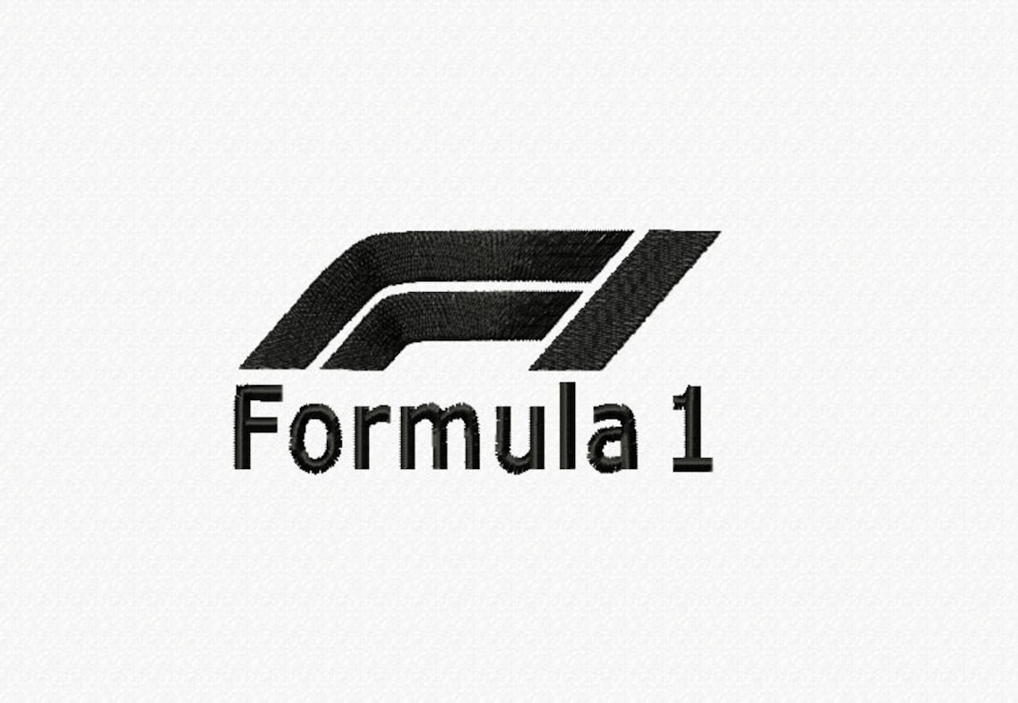 Formula 1 Black Logo Machine Embroidery Design Racing Car | Etsy