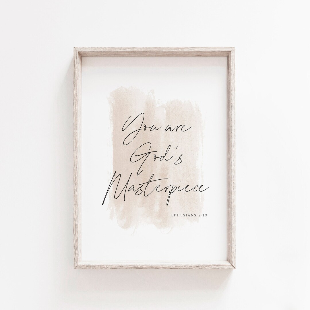 Nursery Bible Verse Print | Neutral Brush Stroke Nursery Wall Art | You ...