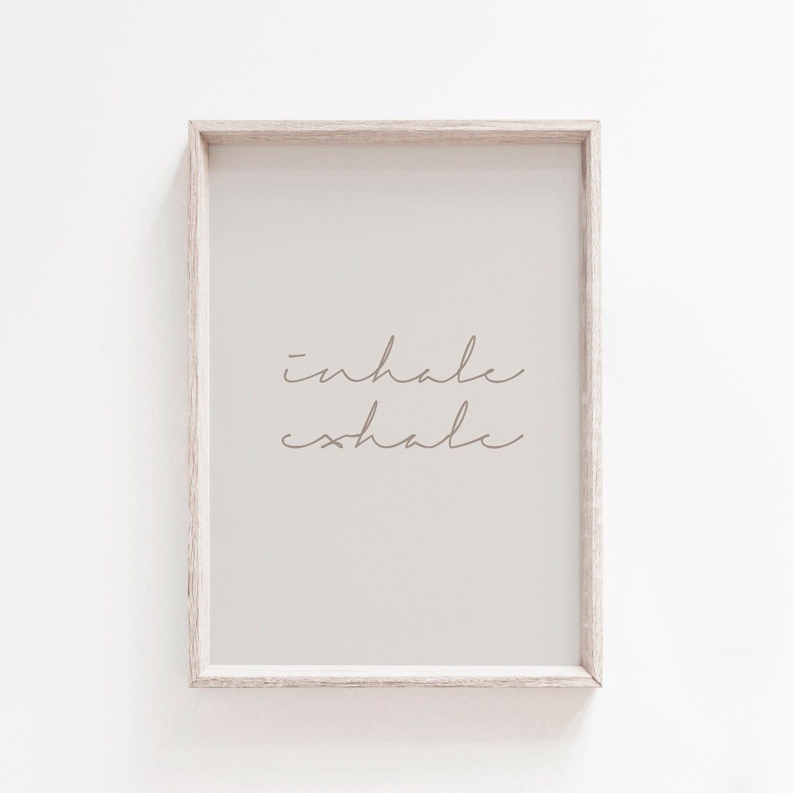 Inhale Exhale | Modern Printable Quotes | Neutral Line Art Print | Boho ...