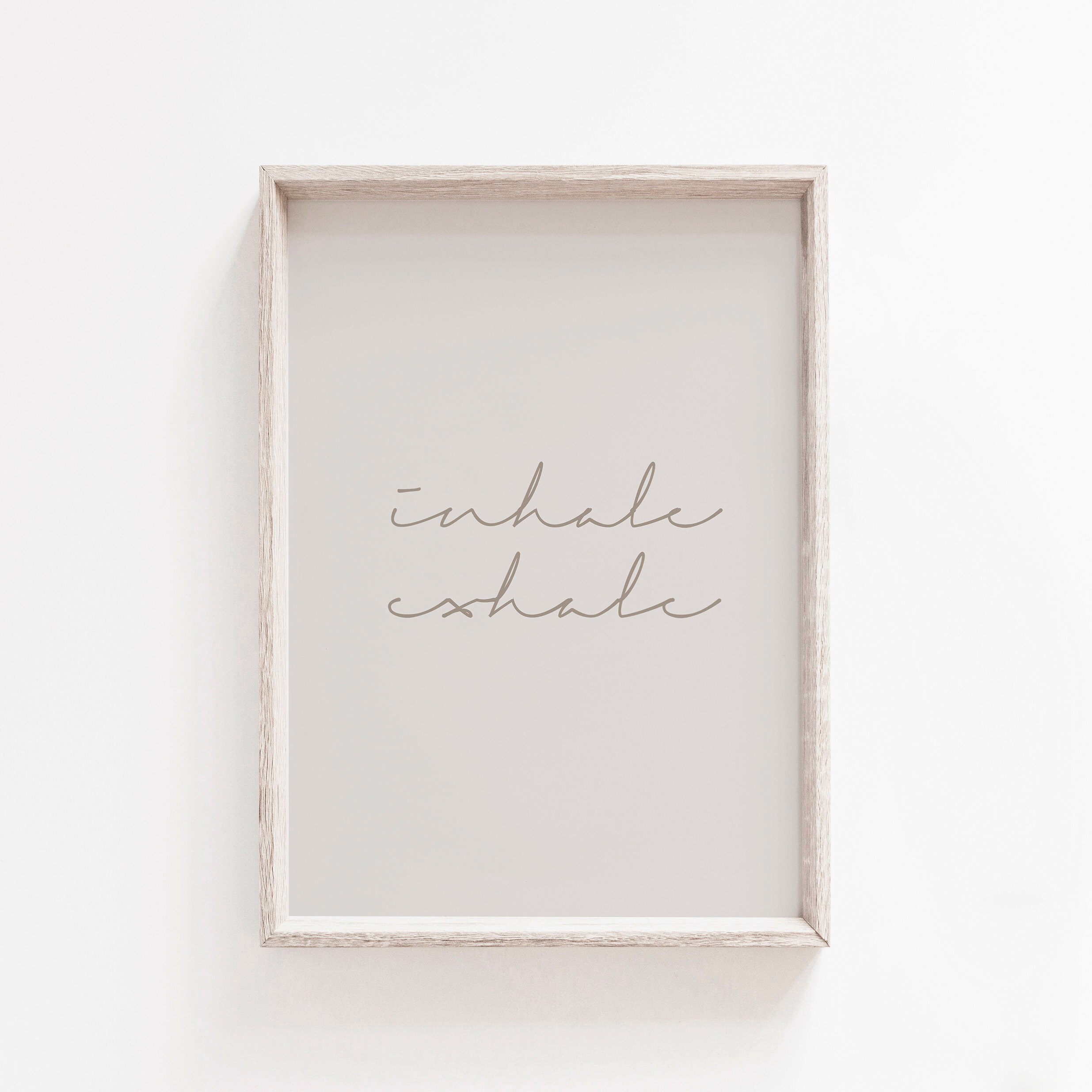 Inhale Exhale Modern Printable Quotes Neutral Line Art - Etsy