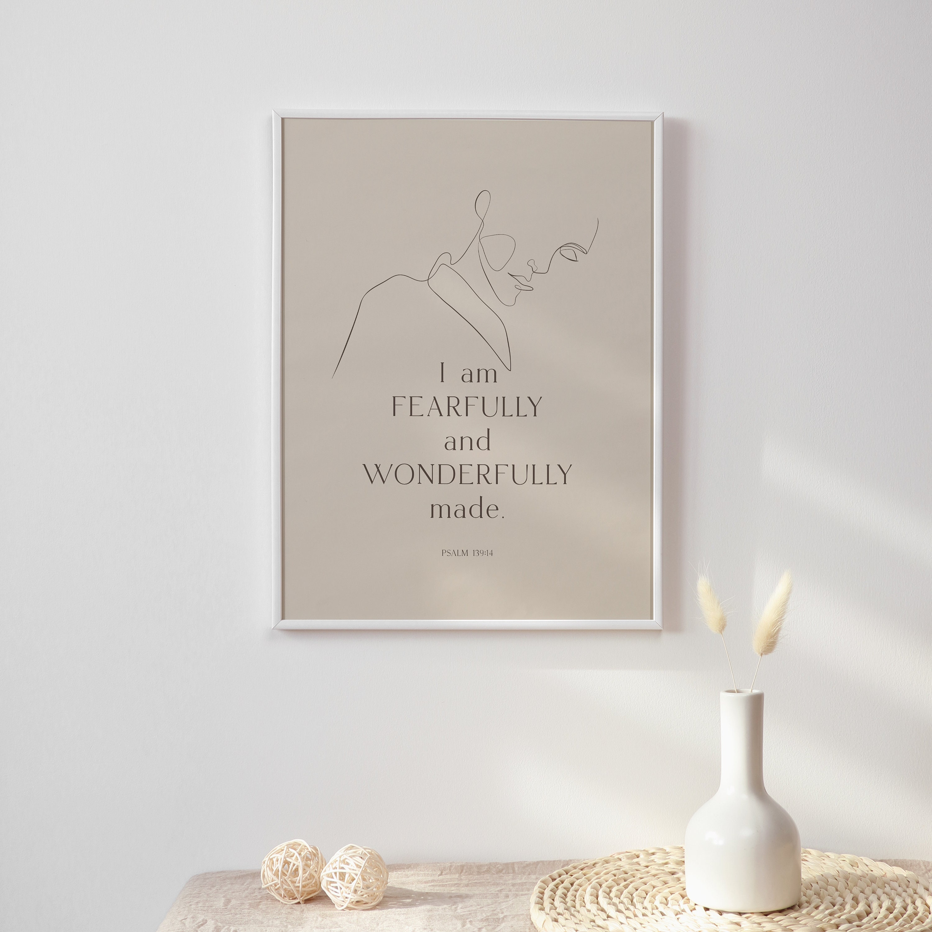 Psalm 139:14 I Am Fearfully and Wonderfully Made Printable | Etsy
