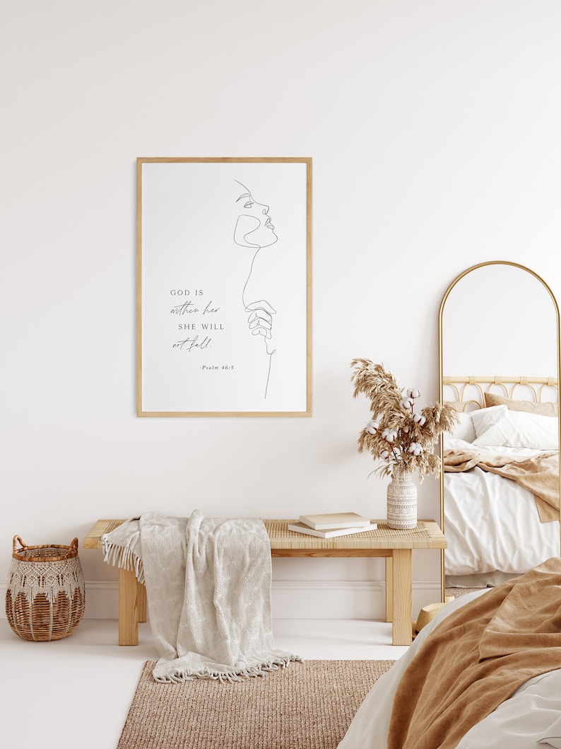 Psalm 46:5 Christian Boho Wall Art for Her Printable - Etsy
