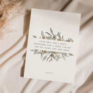 Isaiah 43:1 | Christian Wall Art | Printable Scripture | Bible Verse ...
