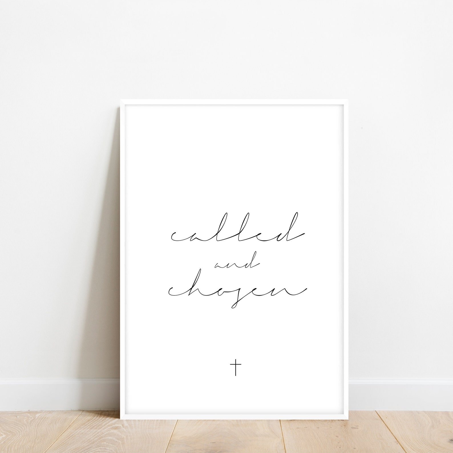 Called and Chosen Printable Scripture Black and White | Etsy
