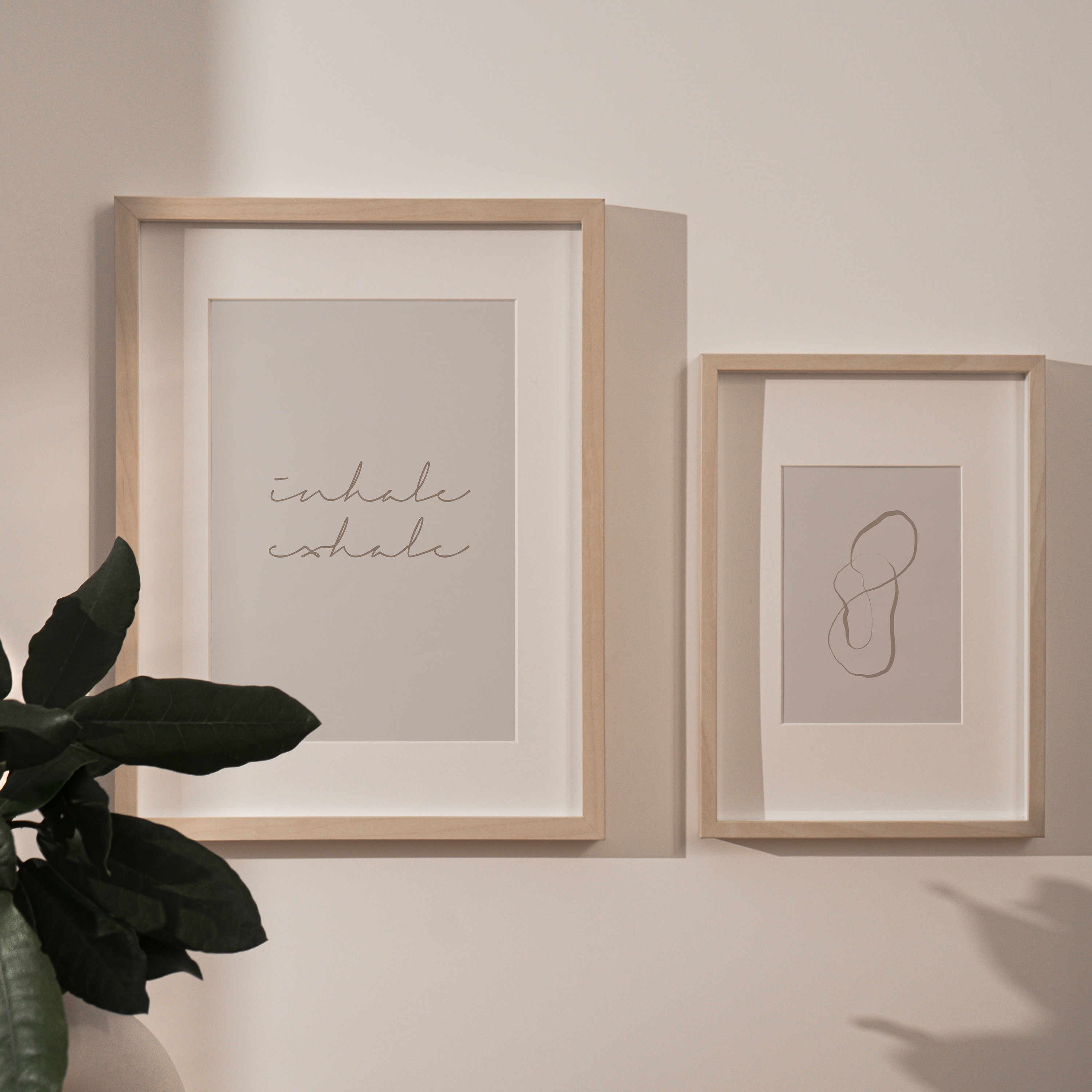 Inhale Exhale | Modern Printable Quotes | Neutral Line Art Print | Boho ...