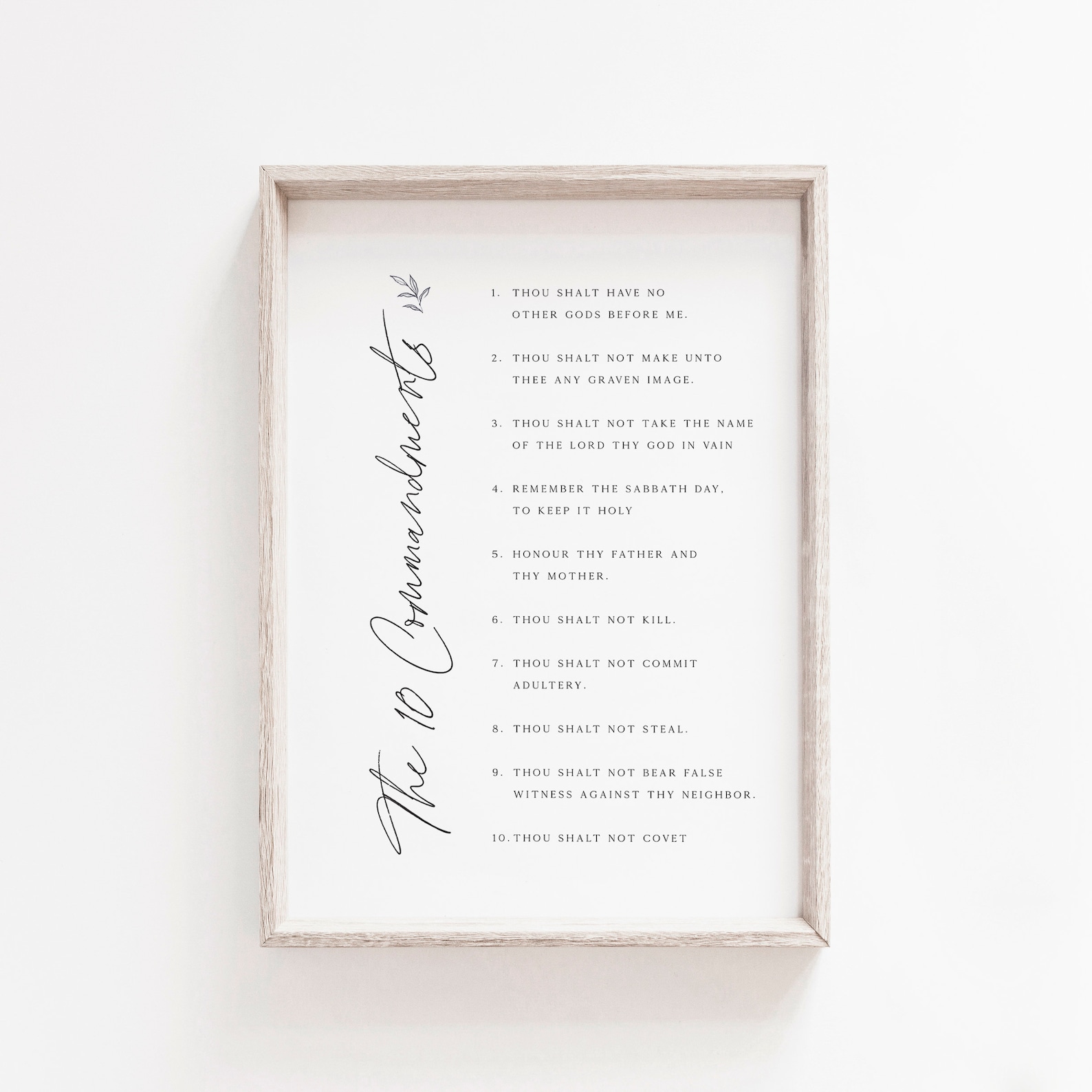 The Lord's Prayer & the 10 Commandments | Set of 2 | Christian Wall Art ...