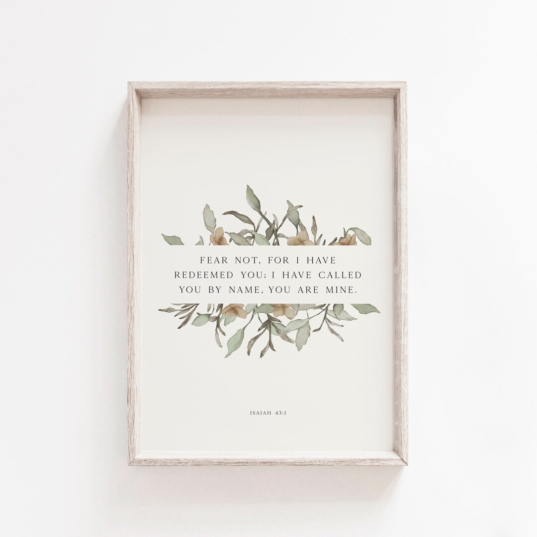 Isaiah 43:1 | Christian Wall Art | Printable Scripture | Bible Verse ...