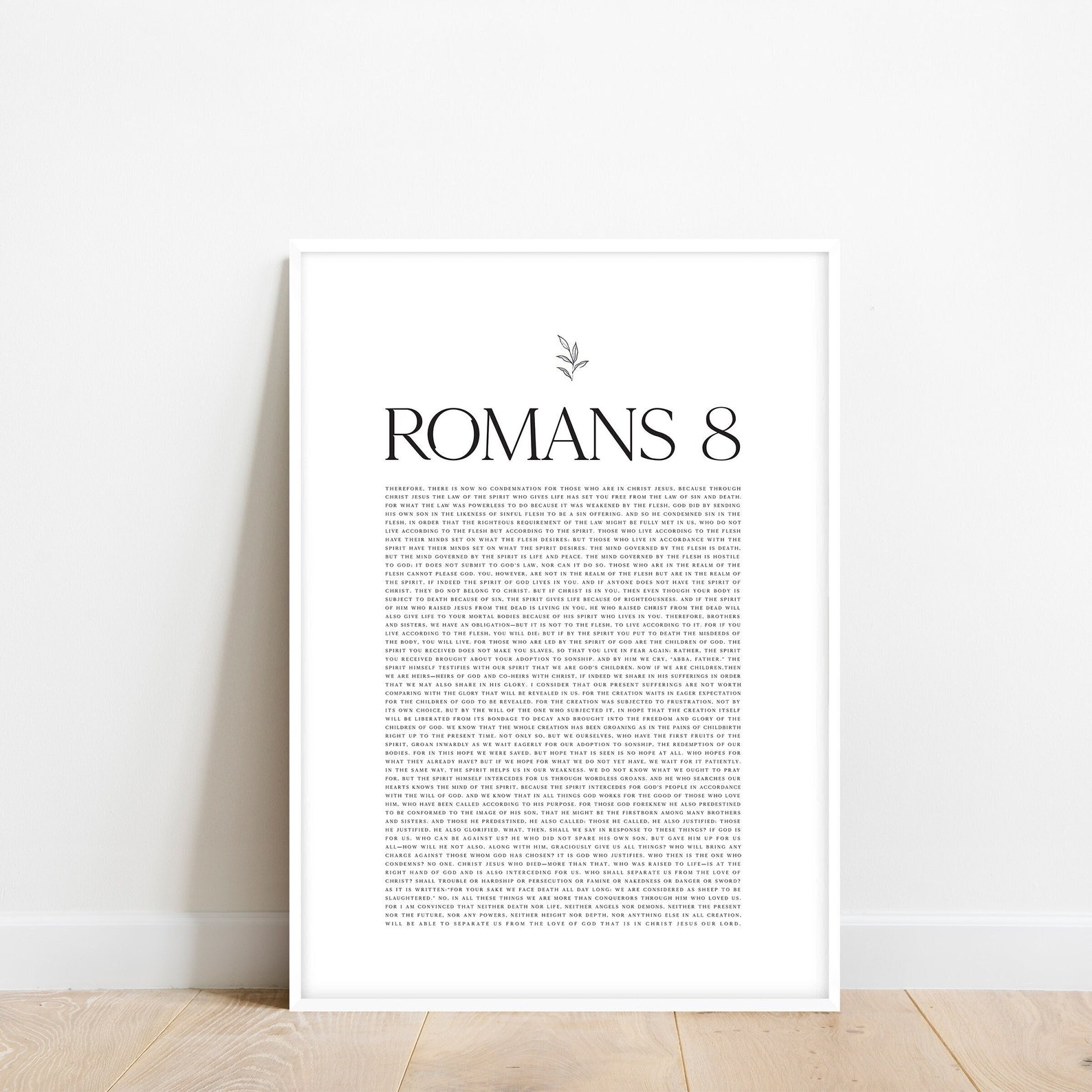 Romans 8 Wall Art the Whole Chapter Christian Wall Decor - Etsy