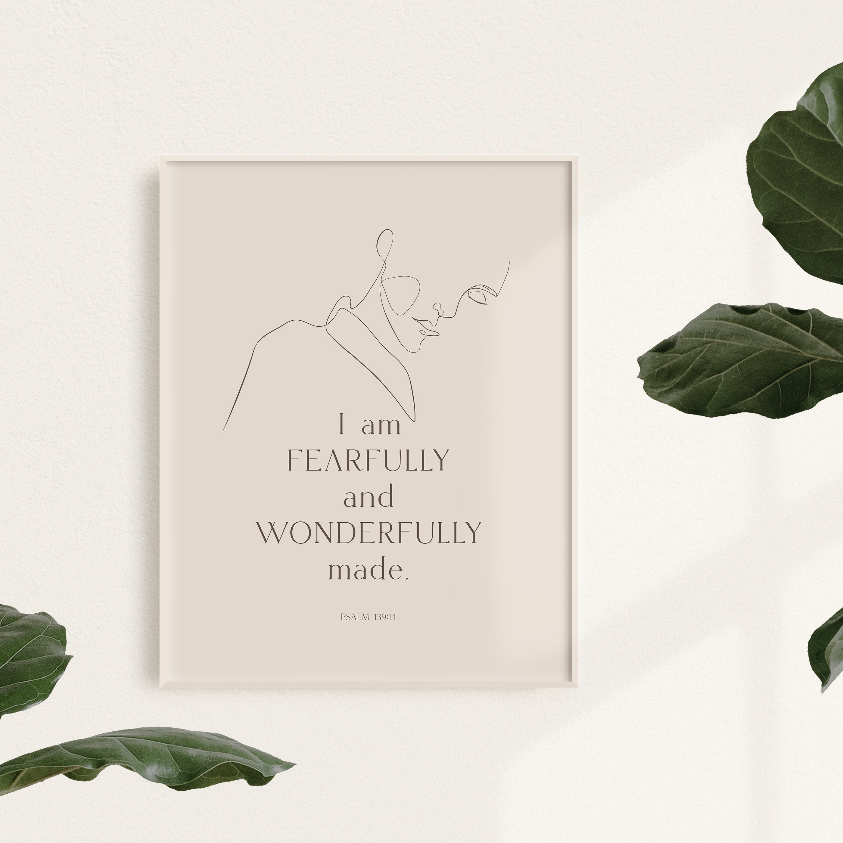 Psalm 139:14 I Am Fearfully and Wonderfully Made Printable | Etsy