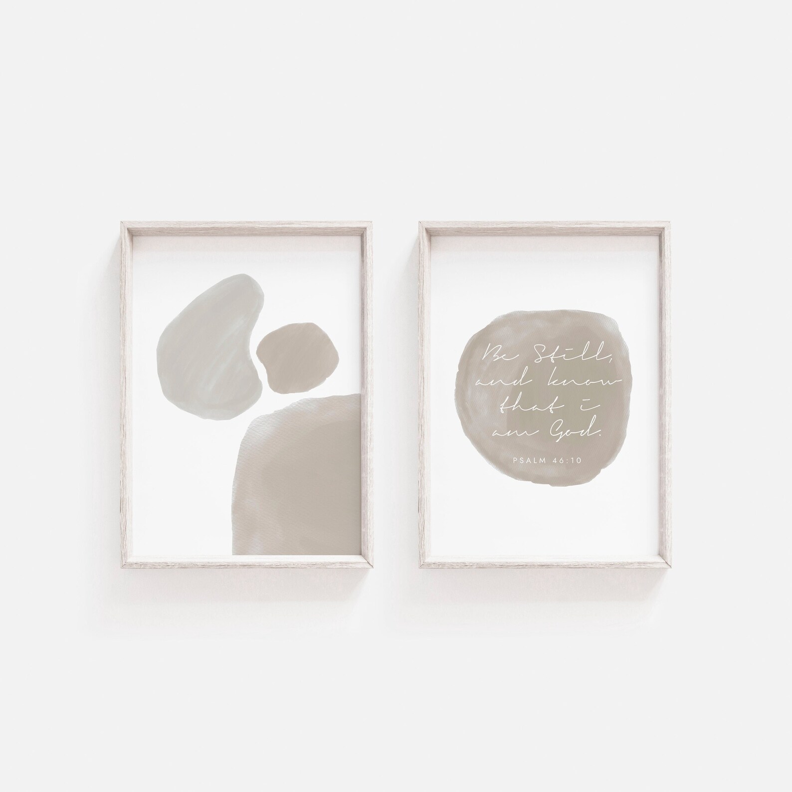 Modern Boho Christian Wall Art Psalm 46:10 Printable | Etsy