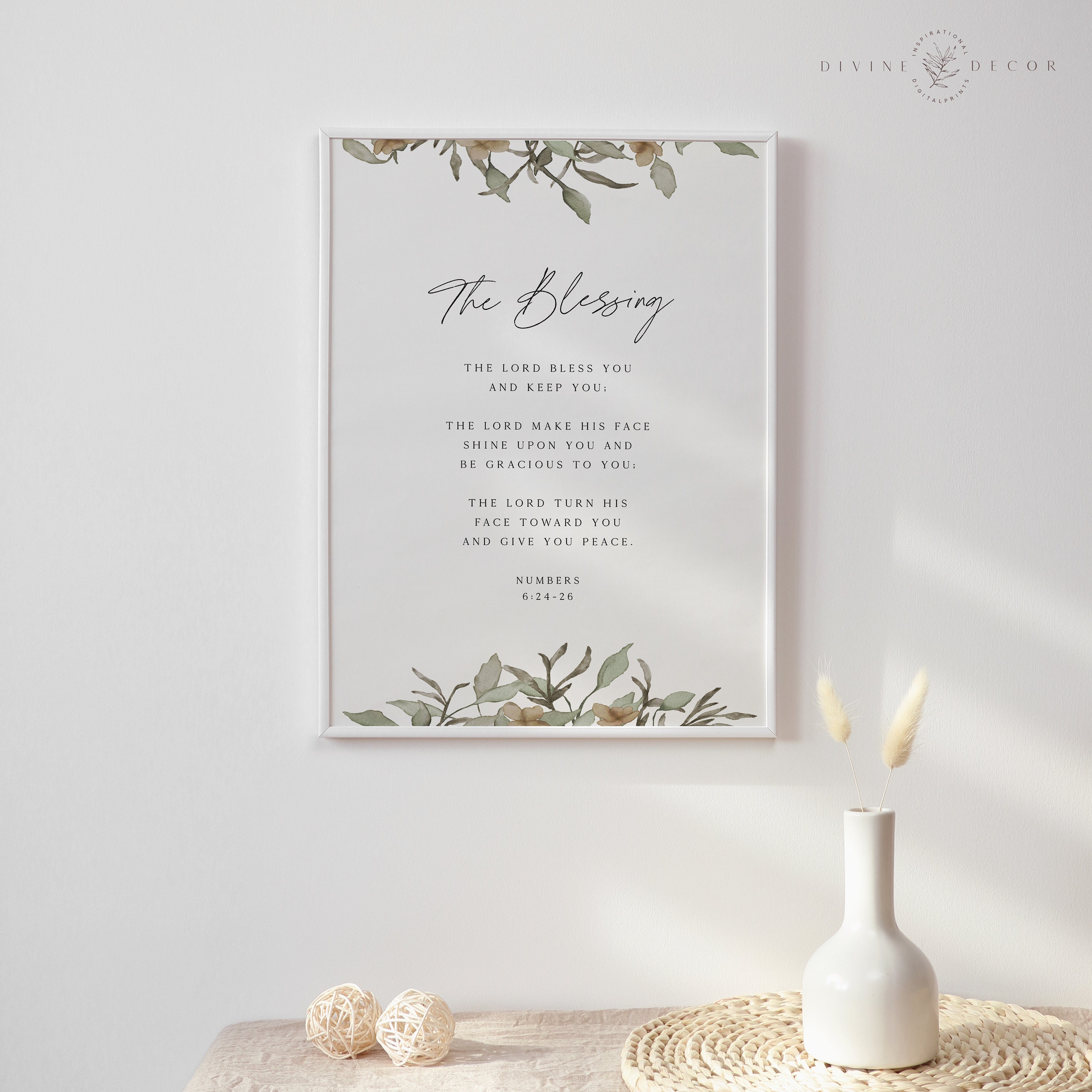 The Blessing Christian Wall Art Printable Bible Verse - Etsy