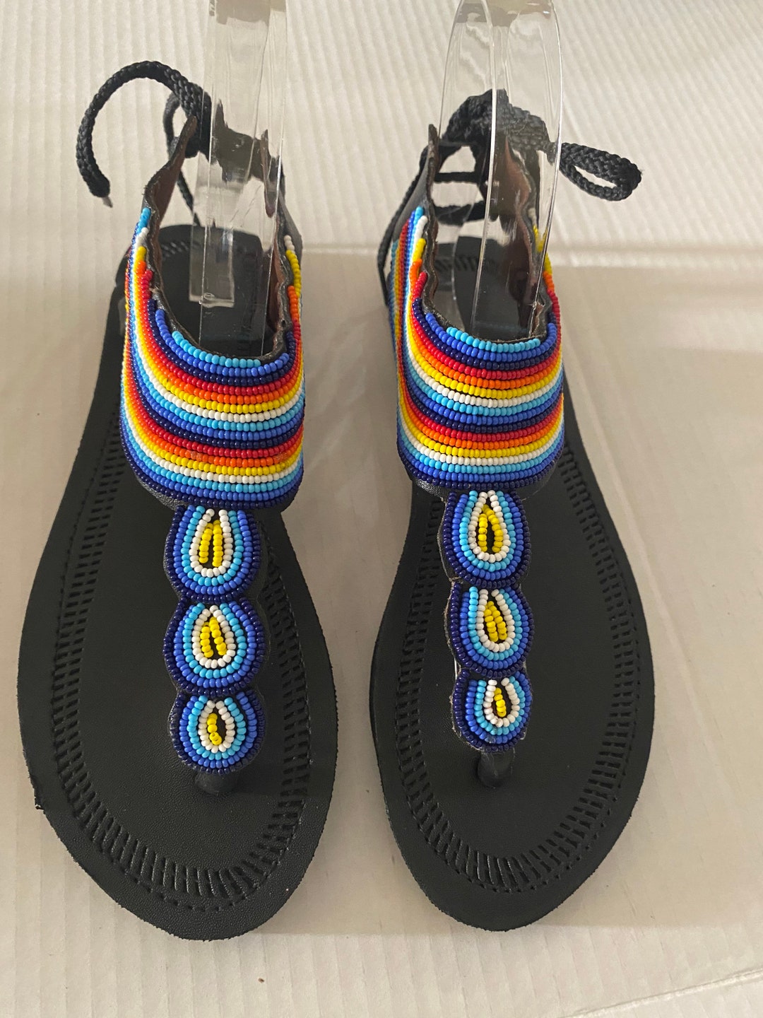 Beaded Masai Sandal. Handmade Sandal From Kenya - Etsy