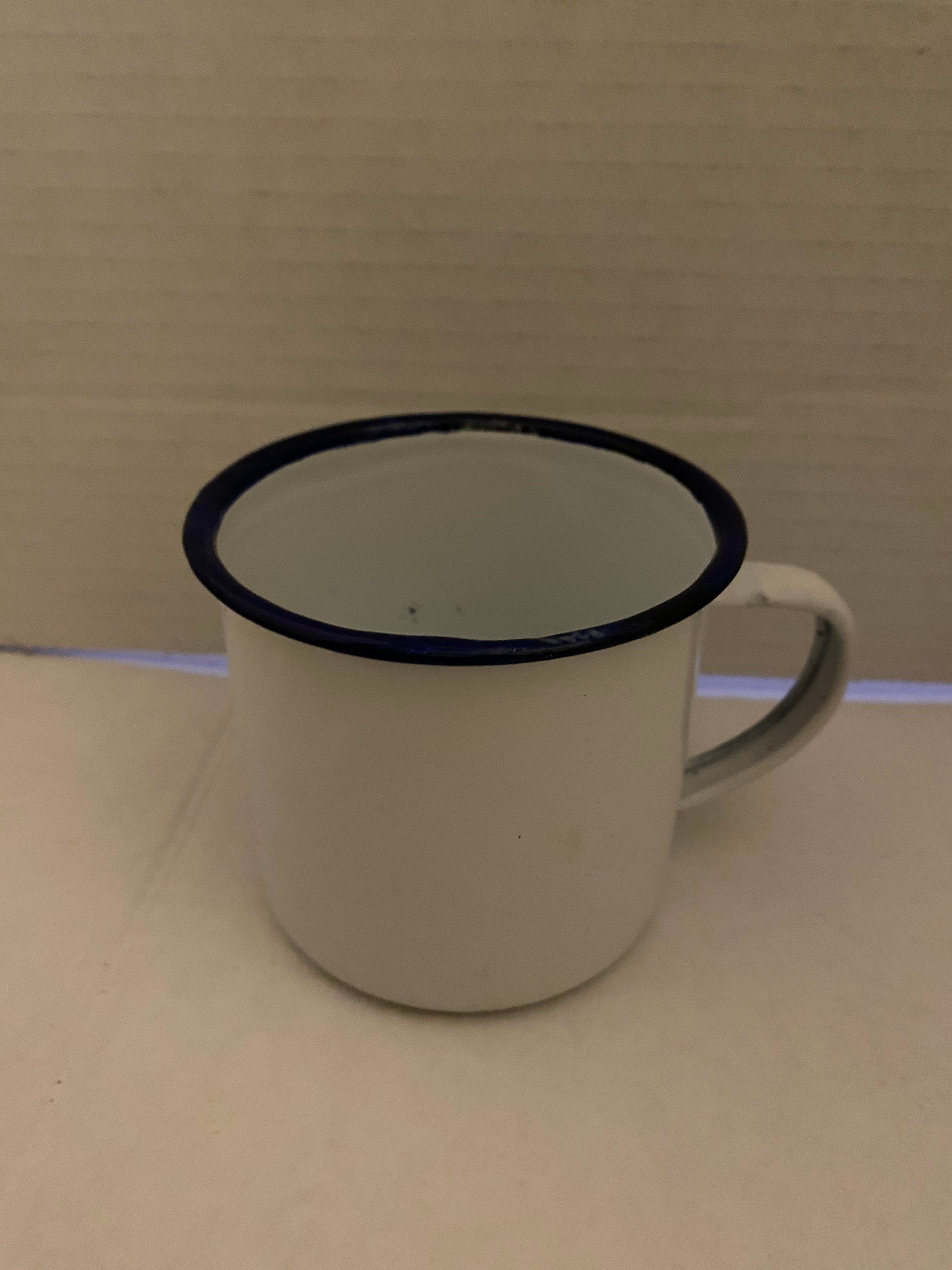 Gode Blan/white Metal Mug - Etsy