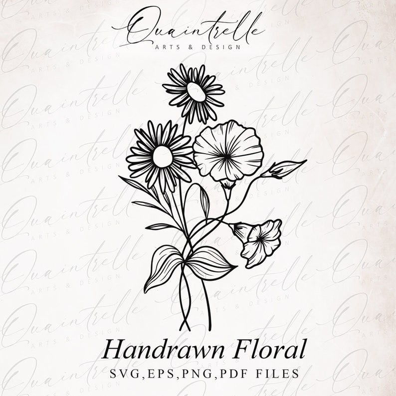 Aster Botanical Illustration | September Birth Flower SVG | Morning ...