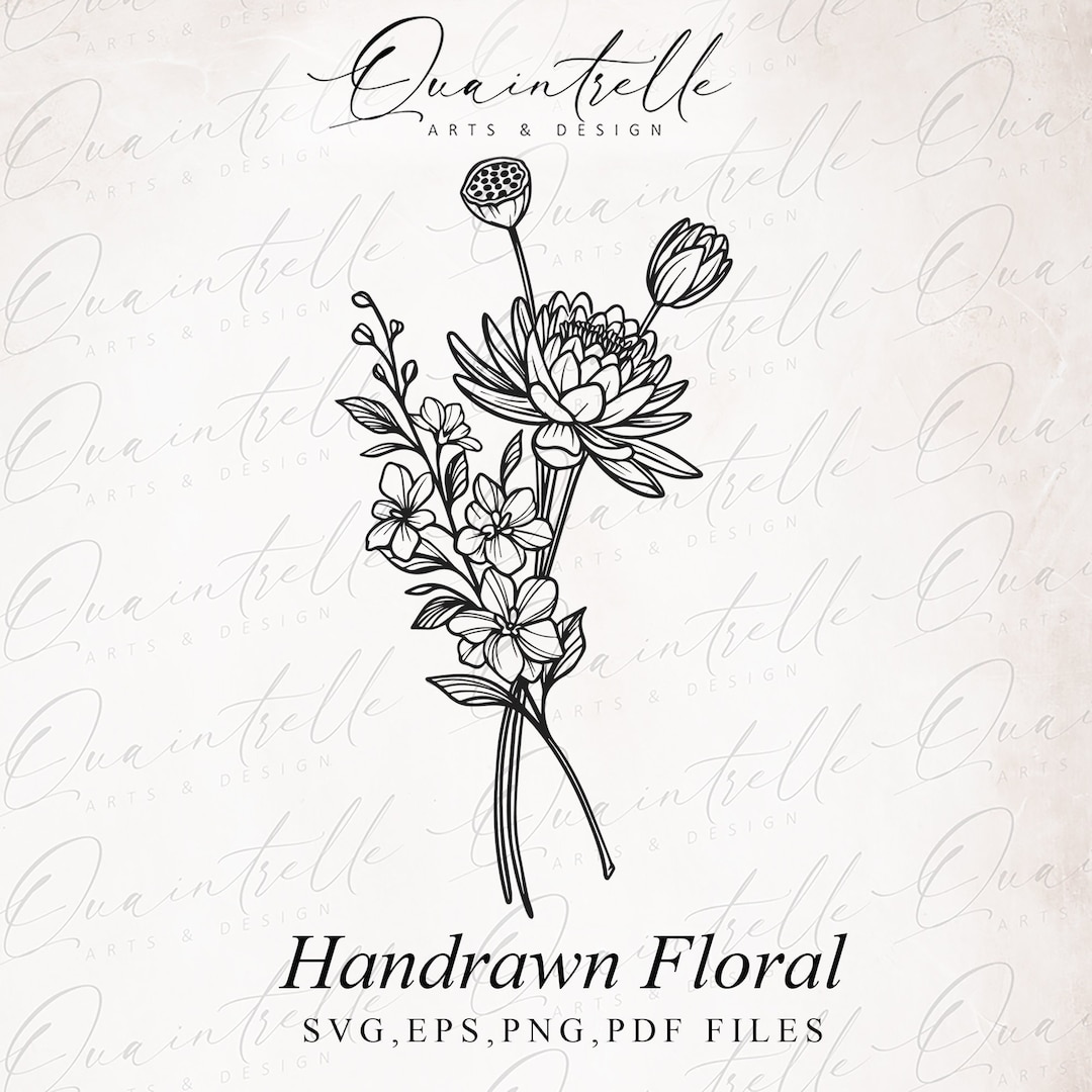 July Birth Flower | Birth Month Flower Illustration | Delphinium Flower ...