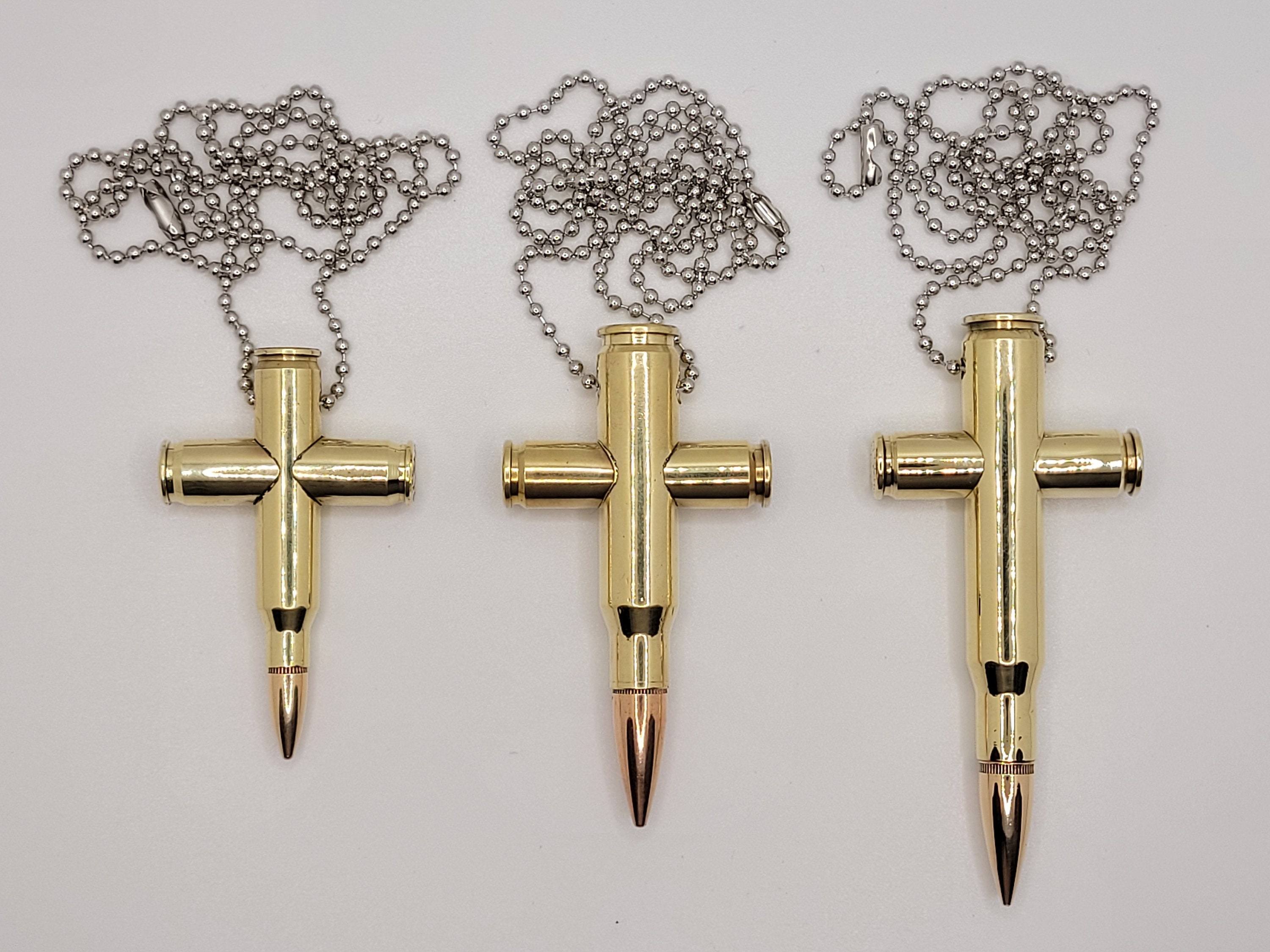 AR15 .223 / 5.56 Bullet Cross Necklace, Rear View Mirror Pendant - Etsy.de