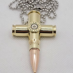 AK 47 Bullet Cross Necklace, Pendant/keychain - Etsy