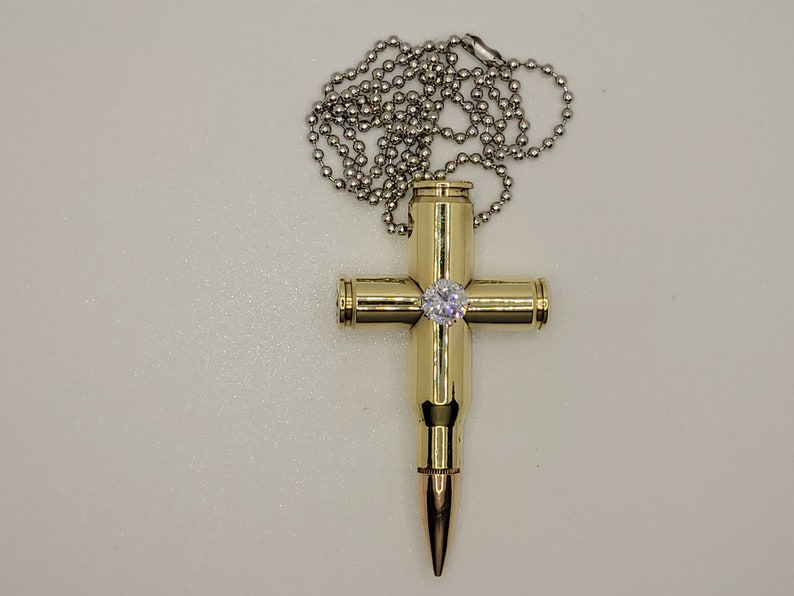 Diamond CZ Bullet Cross - Etsy