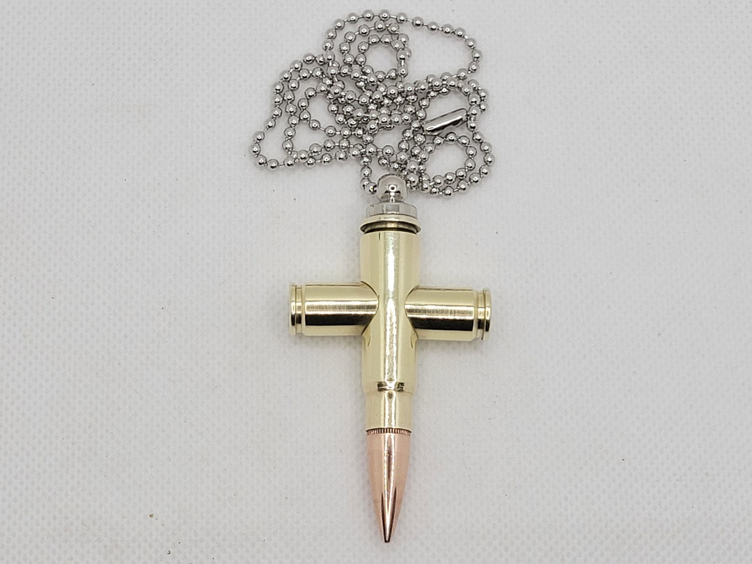 AK 47 Bullet Cross Necklace, Pendant/keychain - Etsy