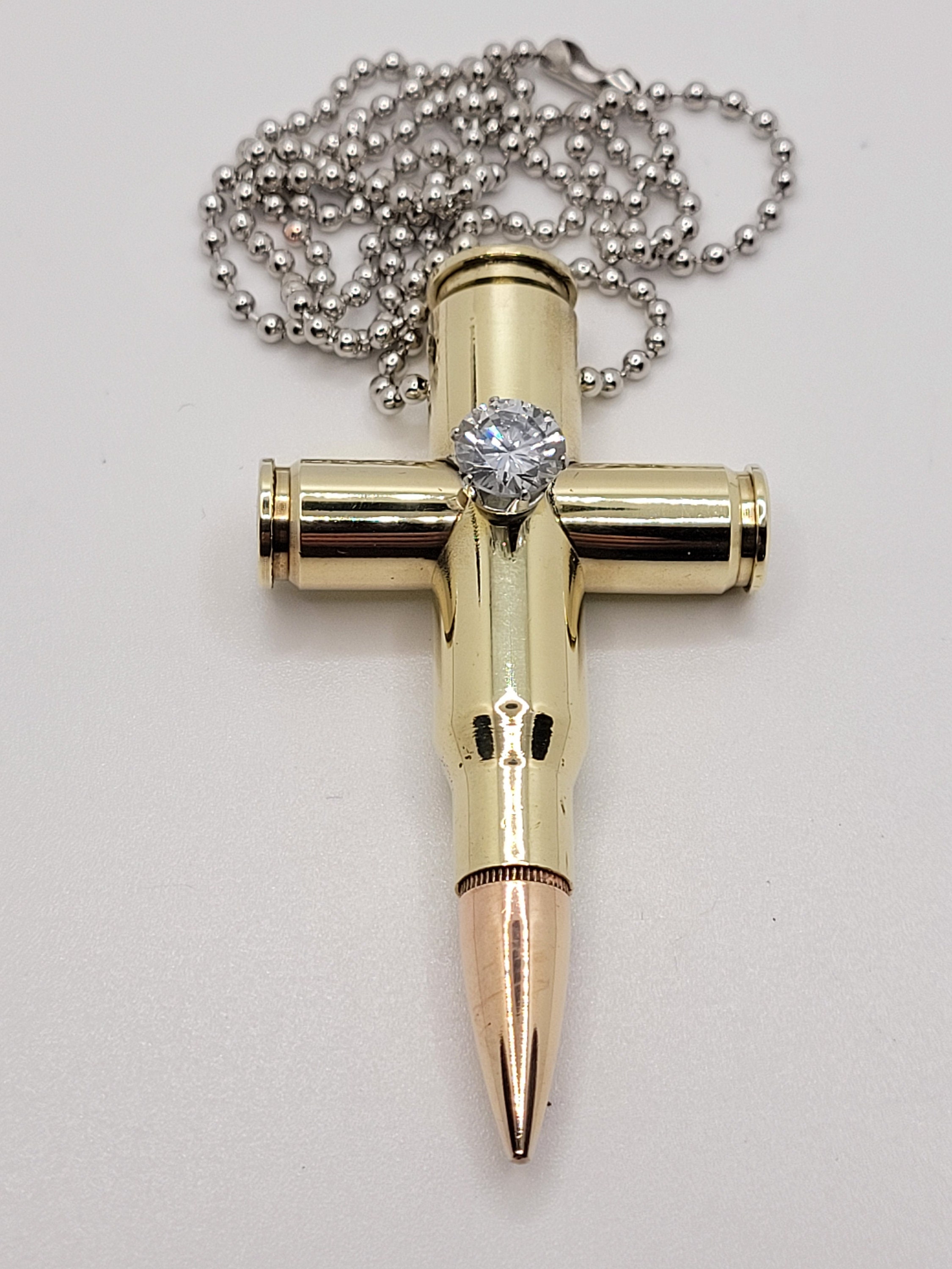 Diamond CZ Bullet Cross - Etsy
