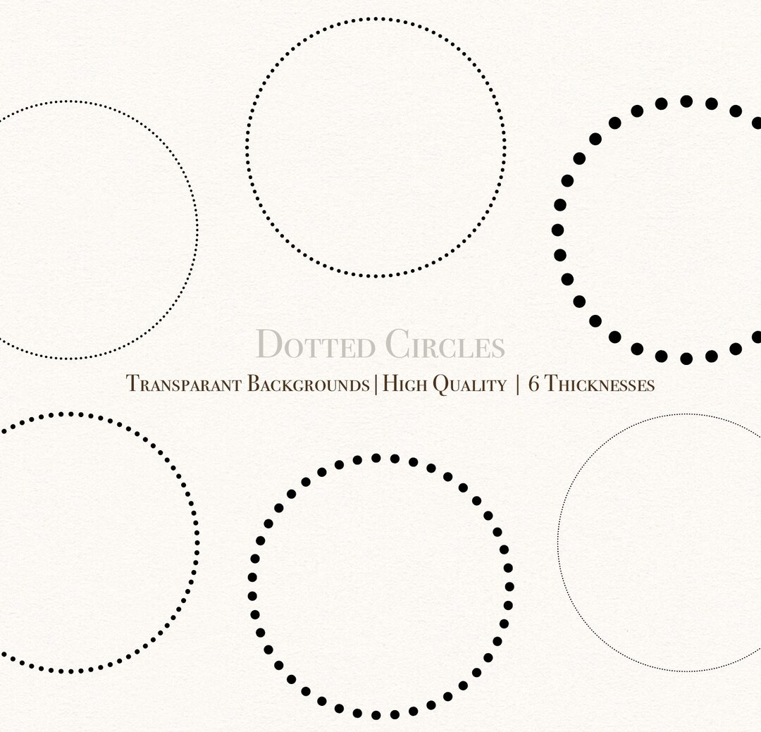 Transparent Dotted Circles, High Quality, Commercial Use, Clip Art - Etsy