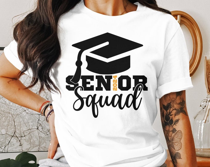 2024 Grad Squad, Graduation Shirt, Senior 2024 Shirt, Graduation Gift ...
