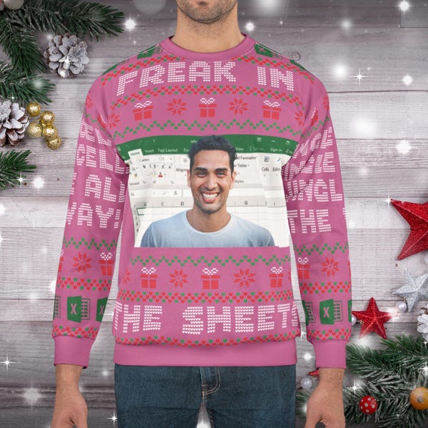 Excel Christmas Sweater Etsy