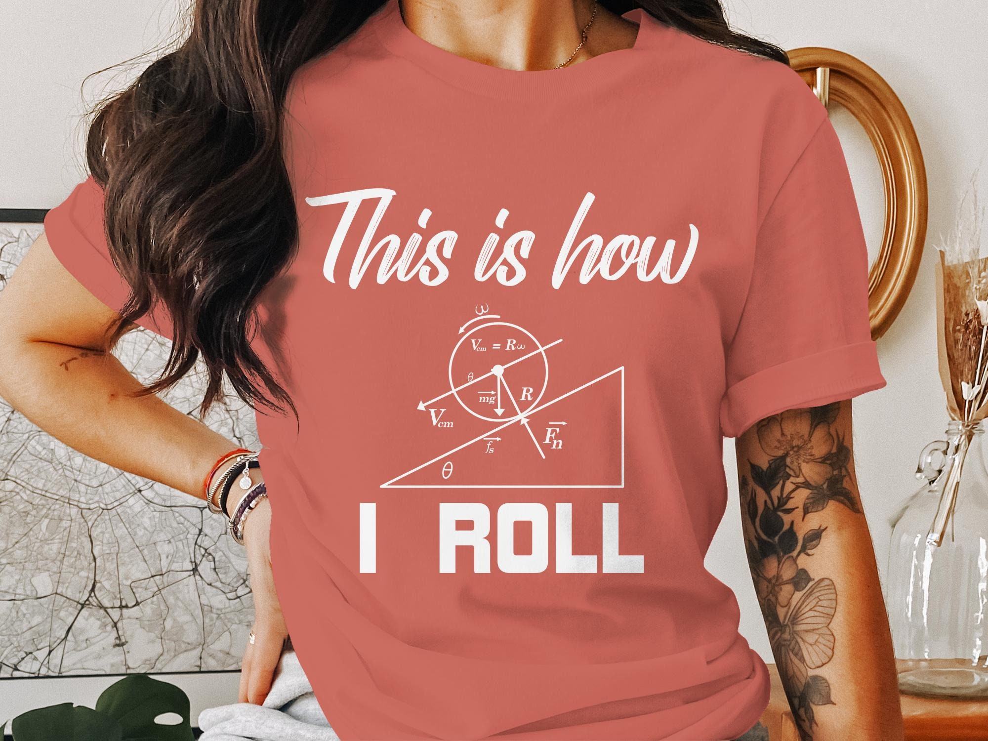 How I Roll Math Equation Graph T-shirt, Funny Math Shirt, Math Teacher ...