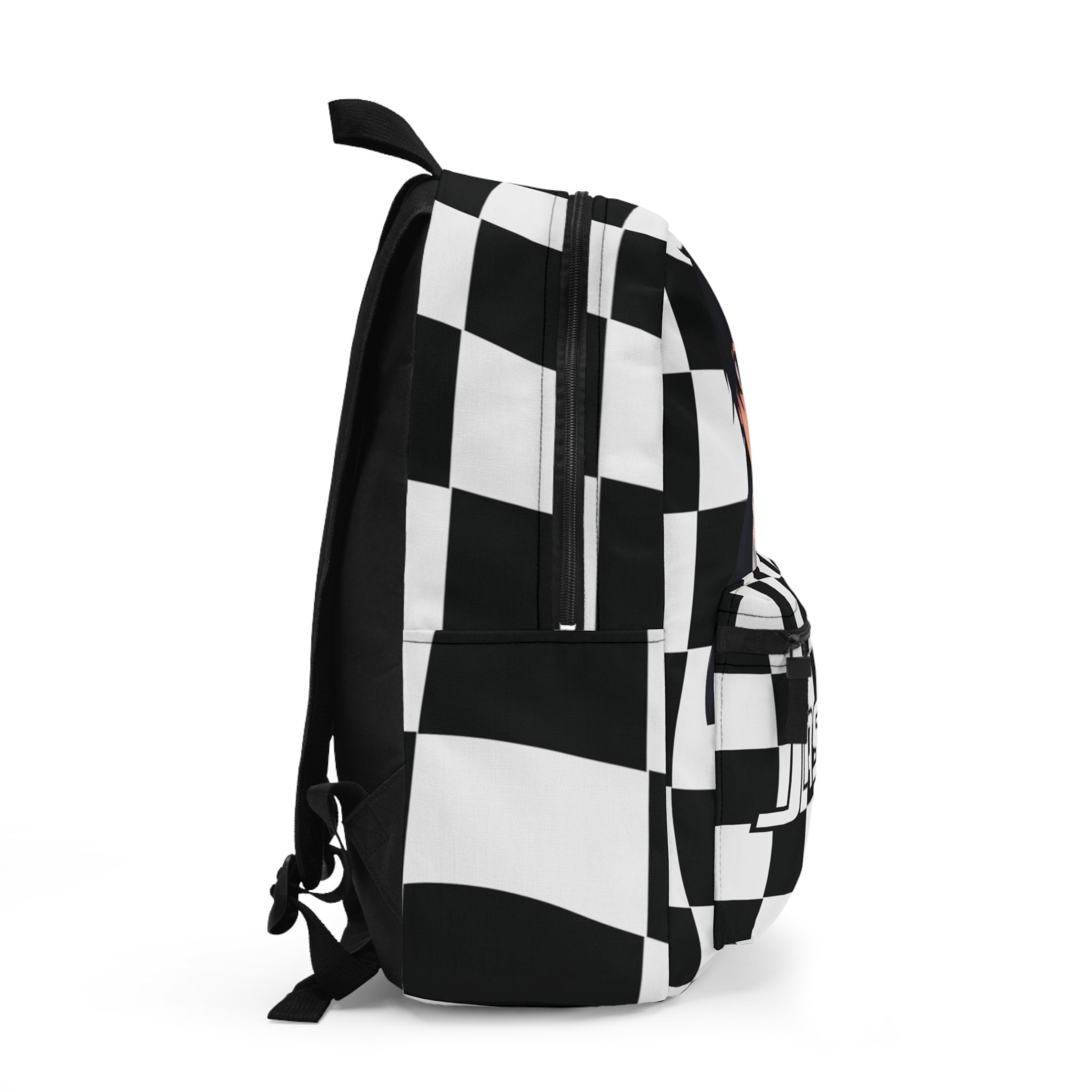 Custom Checkered Anime Laptop Backpack, Anime Boy Bag, Knapsack School ...