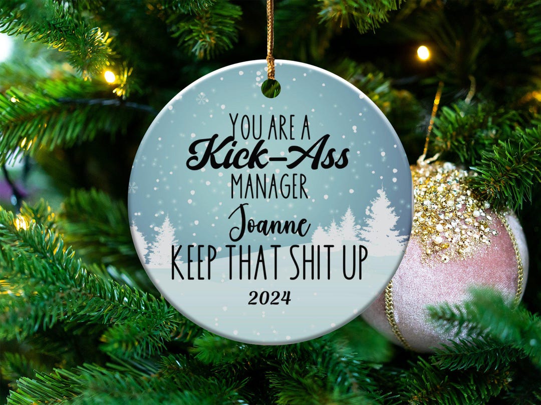 Personalized Manager Christmas Ornament, Motivational Gift for Boss ...
