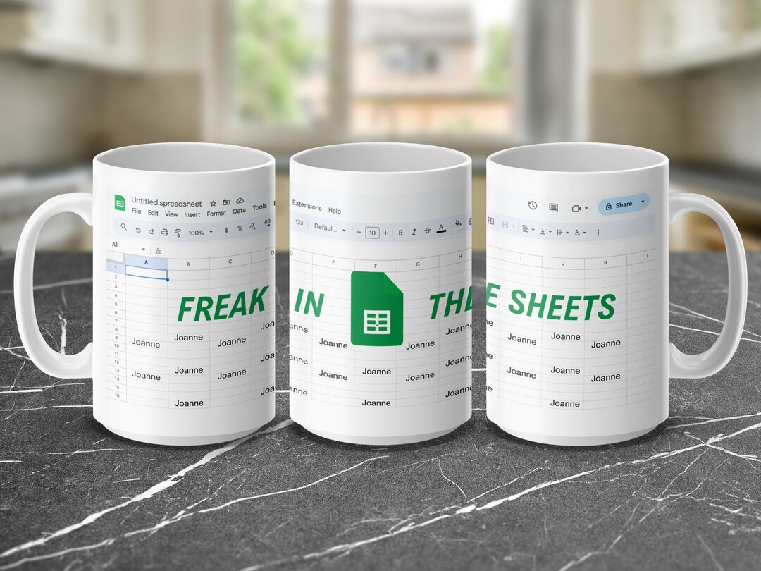 Freak in the Sheets Mug, Funny Spreadsheet Mug, Office Coffee Mug ...