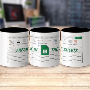 Freak in the Sheets Mug, Funny Office Mug, Excel Lover Gift, Office ...