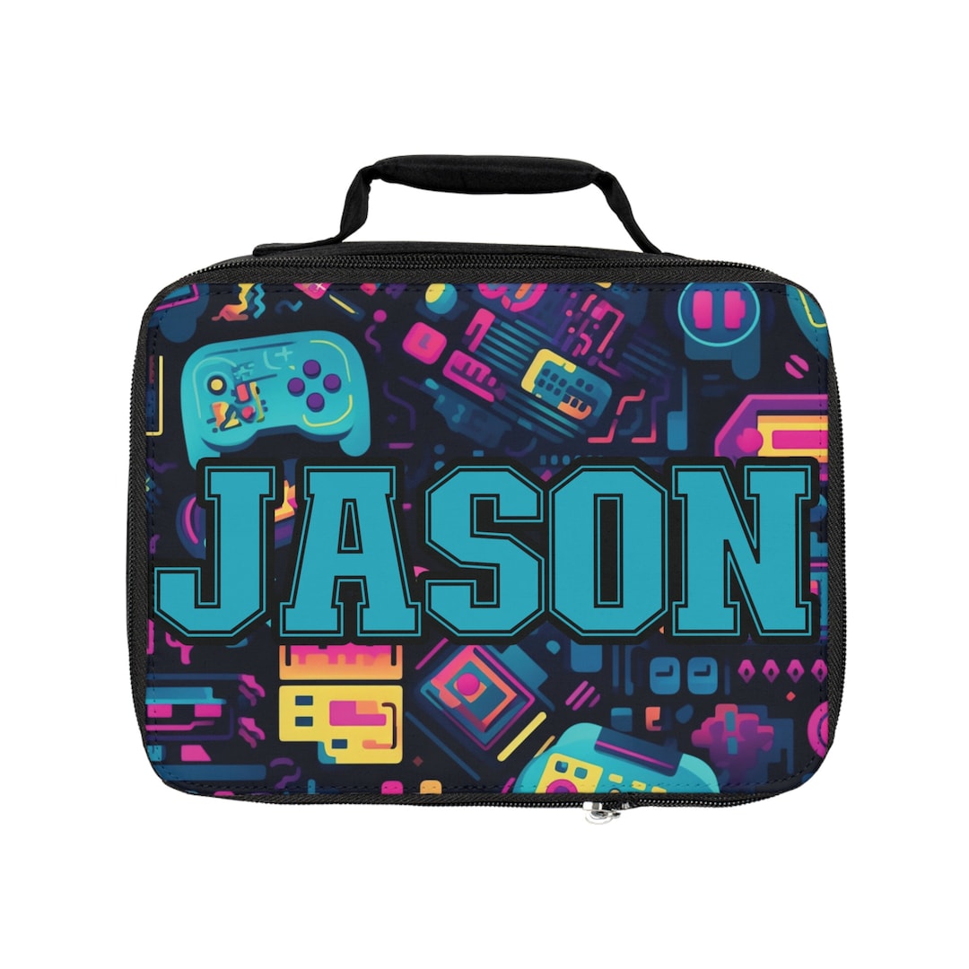 Custom Video Gaming Name Lunchbox, School Lunch Bag, Gamers Insulated ...