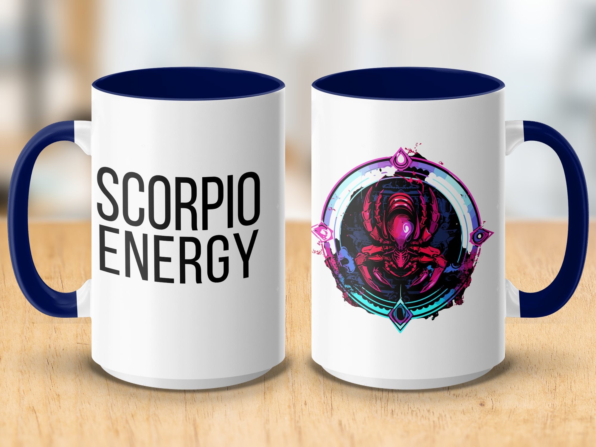 Scorpio Energy Zodiac Sign Coffee Mug, Astrology Lover Gift, Vibrant ...
